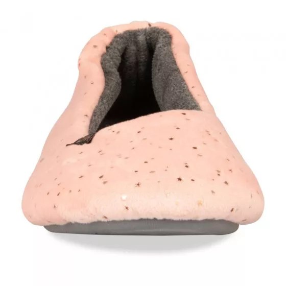 Chaussons Ballerine ROSE Femme motif Etoiles DIM