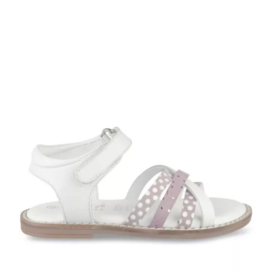 Sandals WHITE NINI & GIRLS CUIR