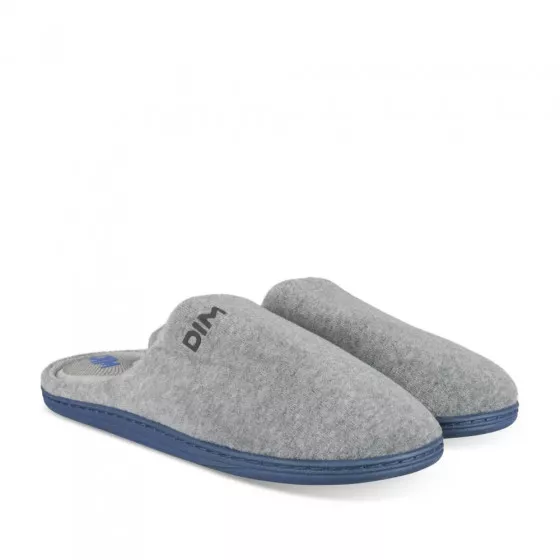Chaussons GRIS Homme A enfiler DIM