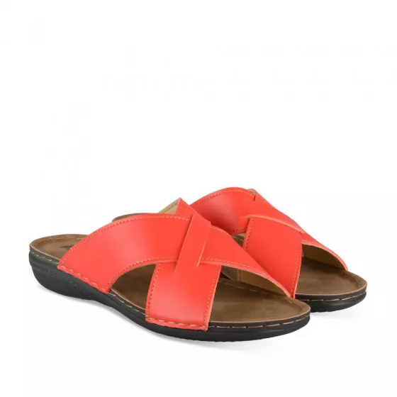 Mules ROUGE Femme A enfiler INBLU