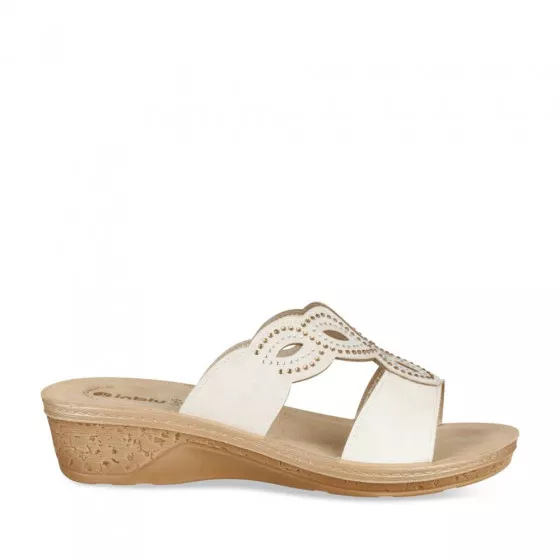 Mules BLANC Femme motif Uni A enfiler INBLU