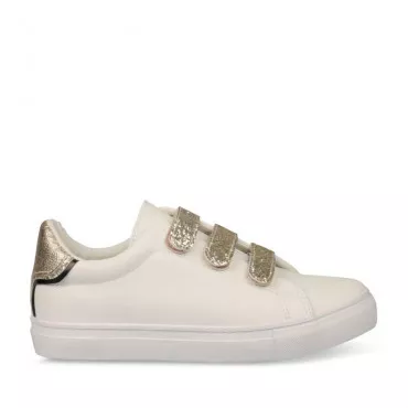 Basket Blanche Scratch Femme