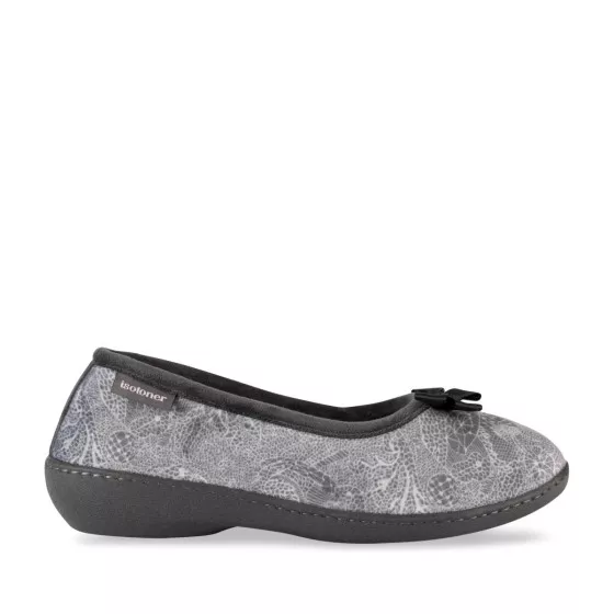 Slippers GREY Woman pattern Plain Slip-on ISOTONER