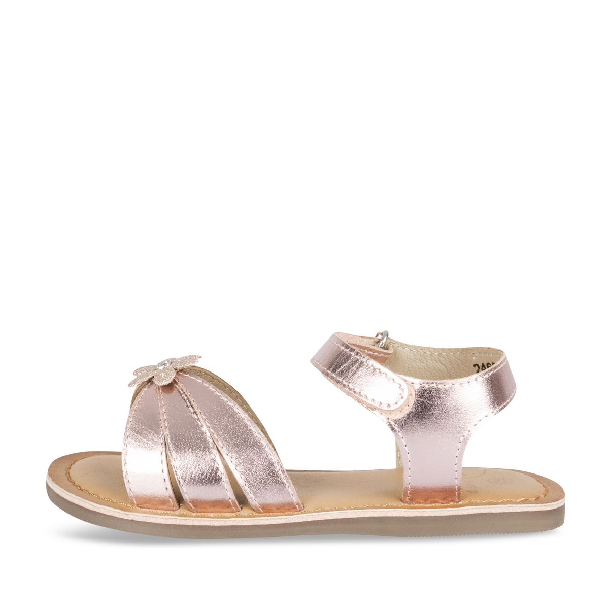 Sandales Fille CUIR motif Uni Scratch NINI & GIRLS CUIR