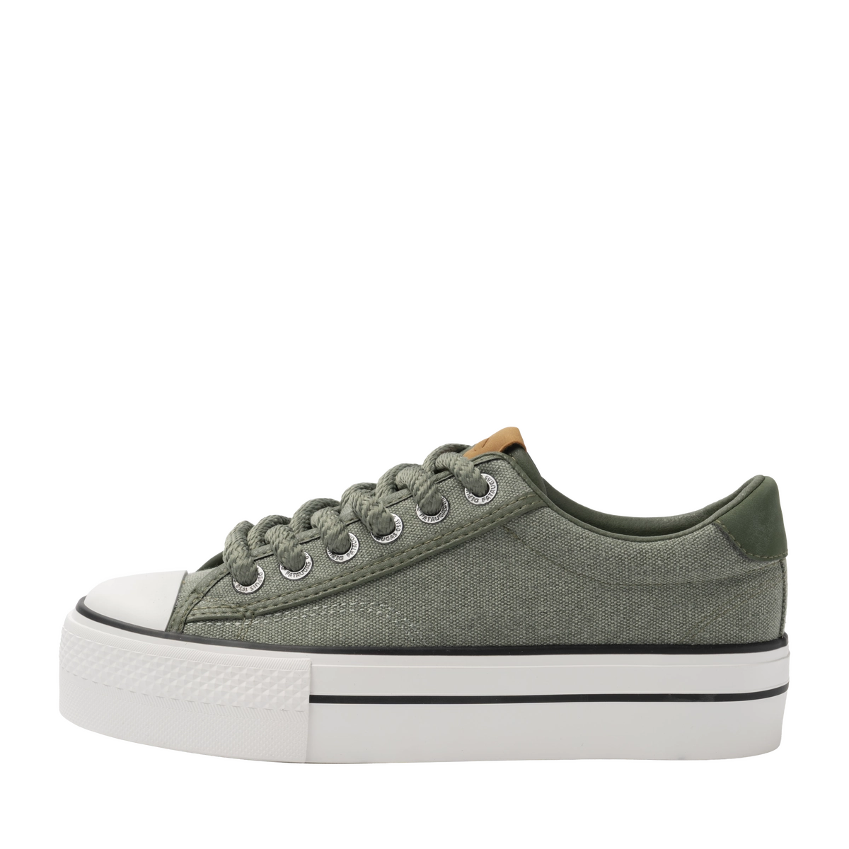 Baskets KAKI Femme Lacets Uni PATAUGAS