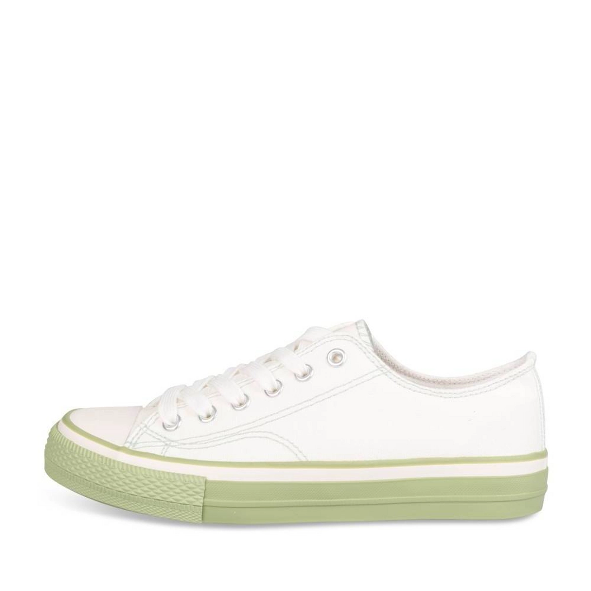 Baskets BLANC/VERT Femme Lacets MERRY SCOTT